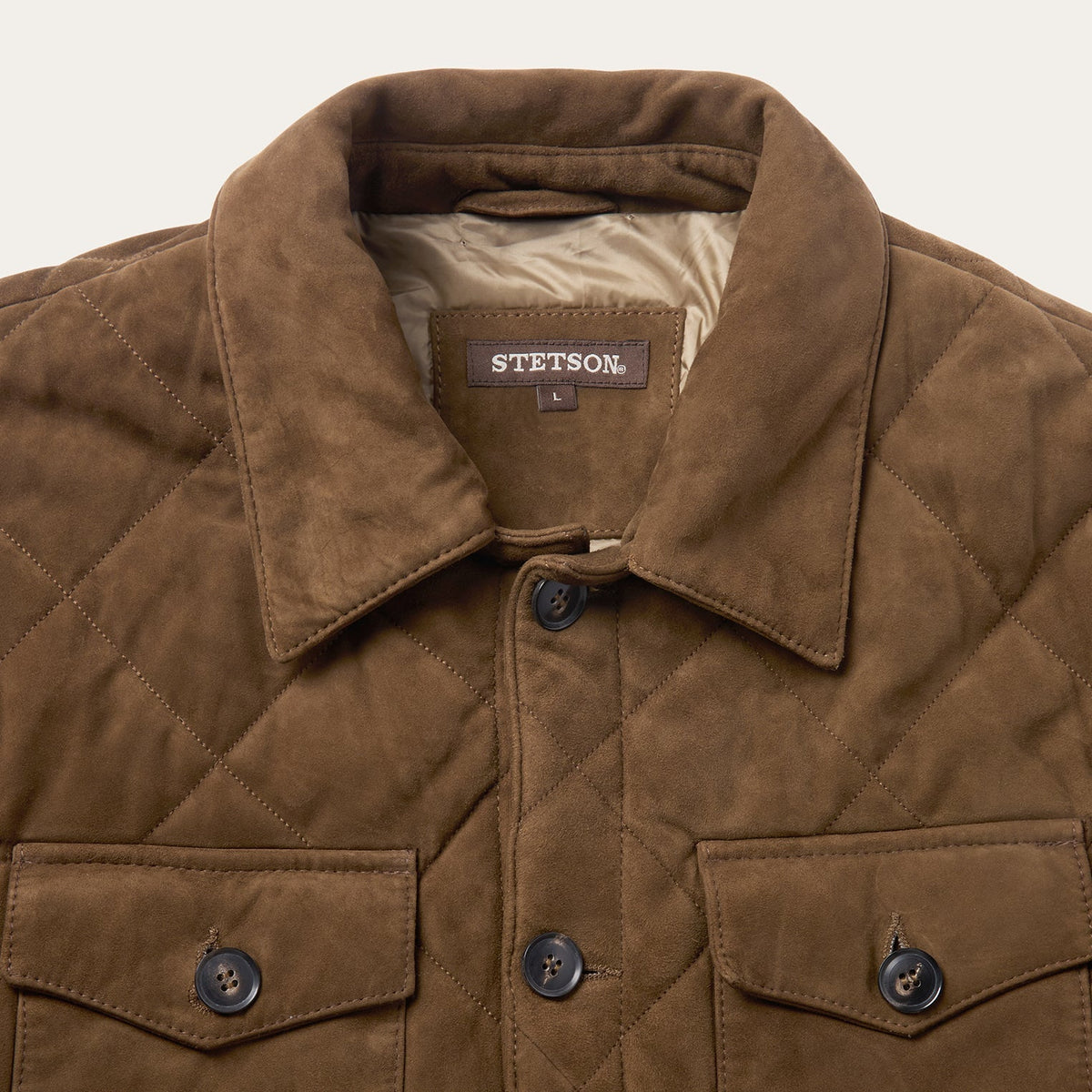 Stetson Men's Brown Quilted Suede Jacket 6653 – BlackJack Horse Saddles