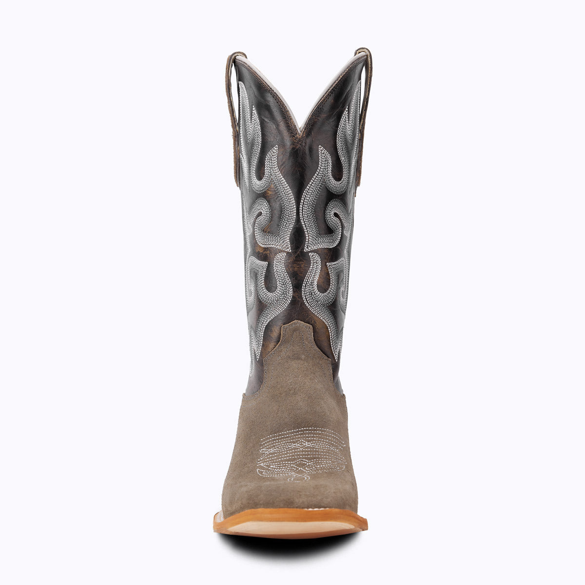 Capitan Men's Brown Ft Worth Leather Square Toe Boots CBF402D ...