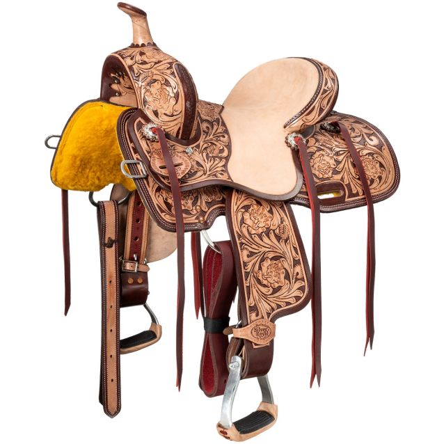 Silver Royal Youth Moulton Barrel Saddle SR1050 – BlackJack Horse Saddles